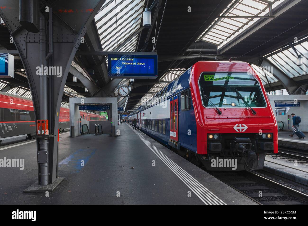 Double-deck push-pull S-Bahn train (DPZ RABe 450 class) stopping at the ...