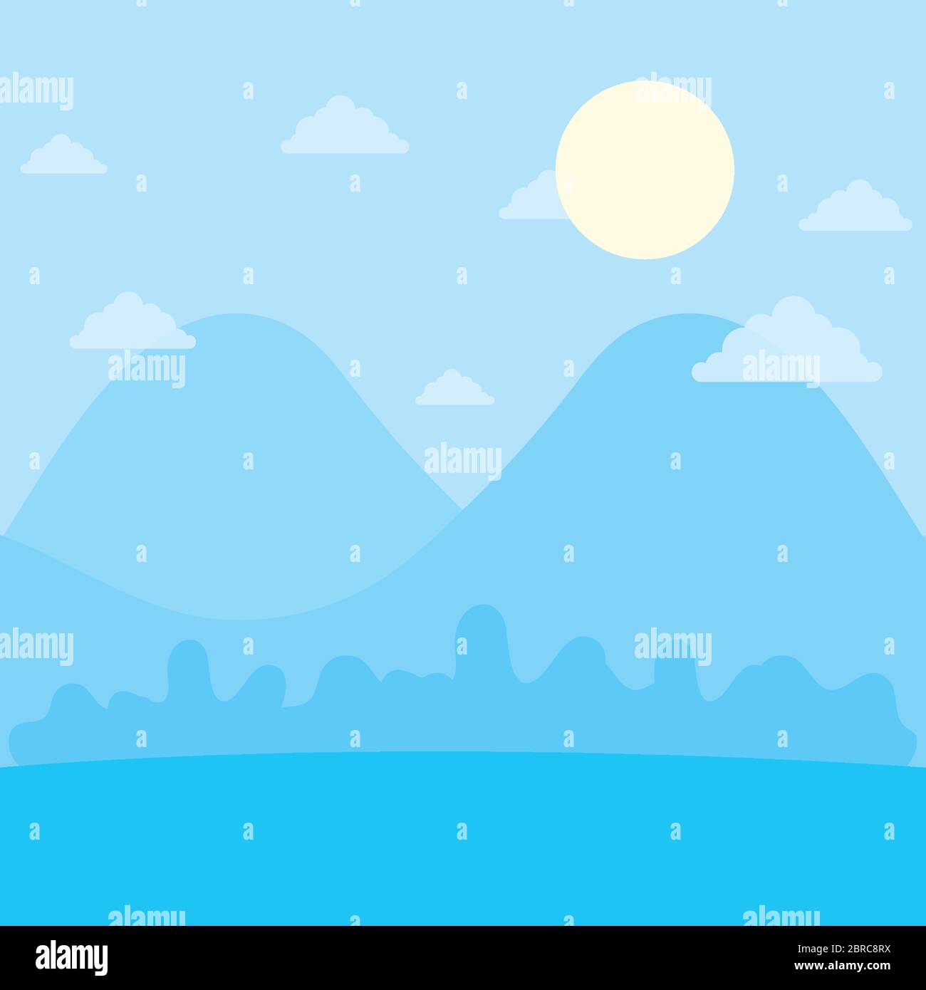 beautiful landscape scene background icon Stock Vector Image & Art - Alamy