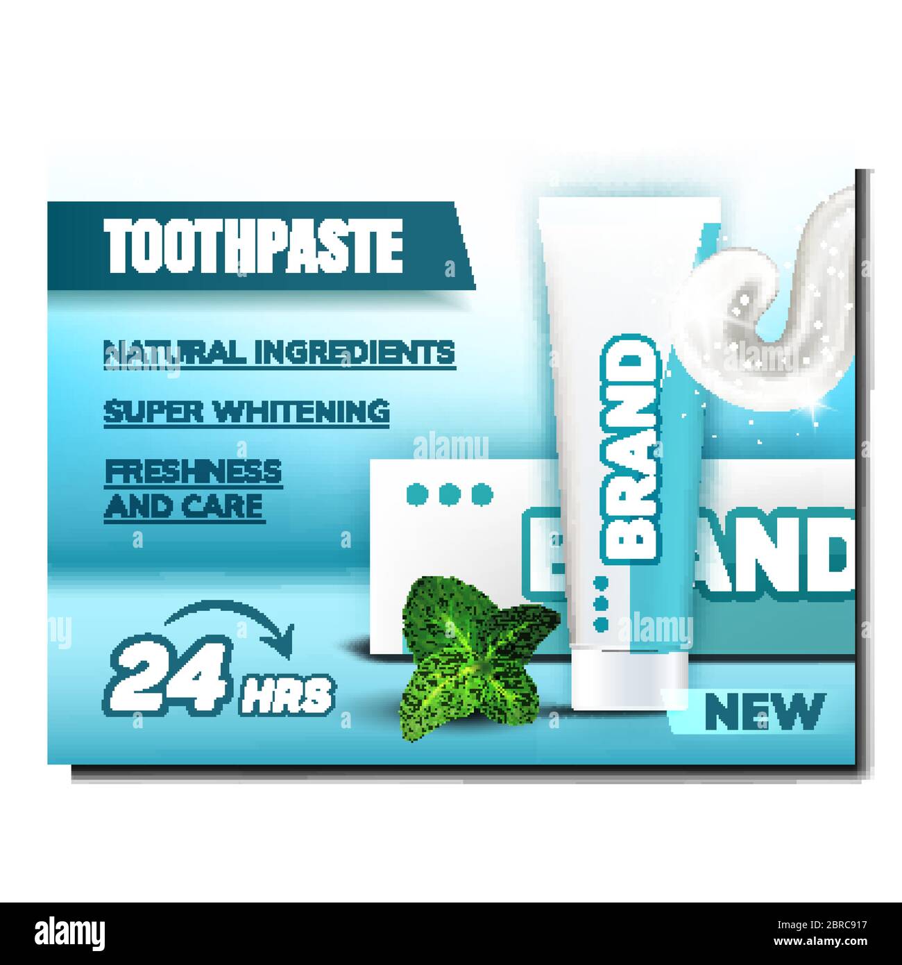 Toothpaste Creative Promotional Banner Vector Stock Vector Image & Art ...