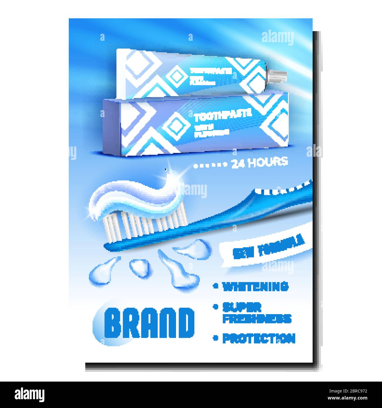 Toothpaste Oral Hygienic Product Banner Vector Stock Vector Image & Art ...