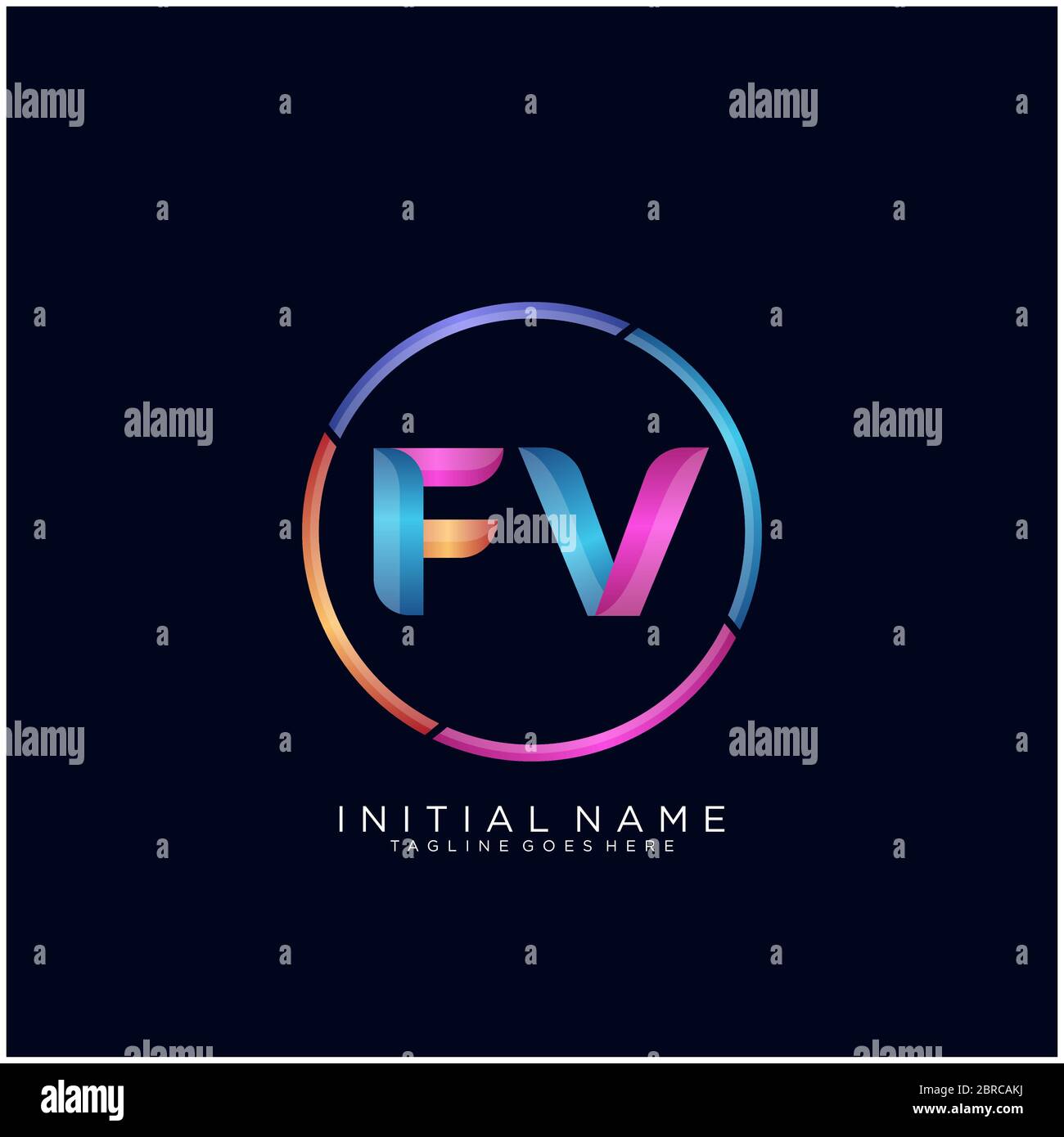 Fv logo design vector vectors hi-res stock photography and images - Alamy