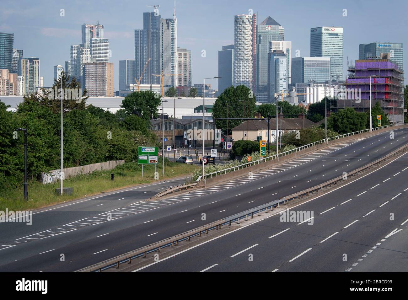 Empty traffic lanes on a102 hi-res stock photography and images - Alamy