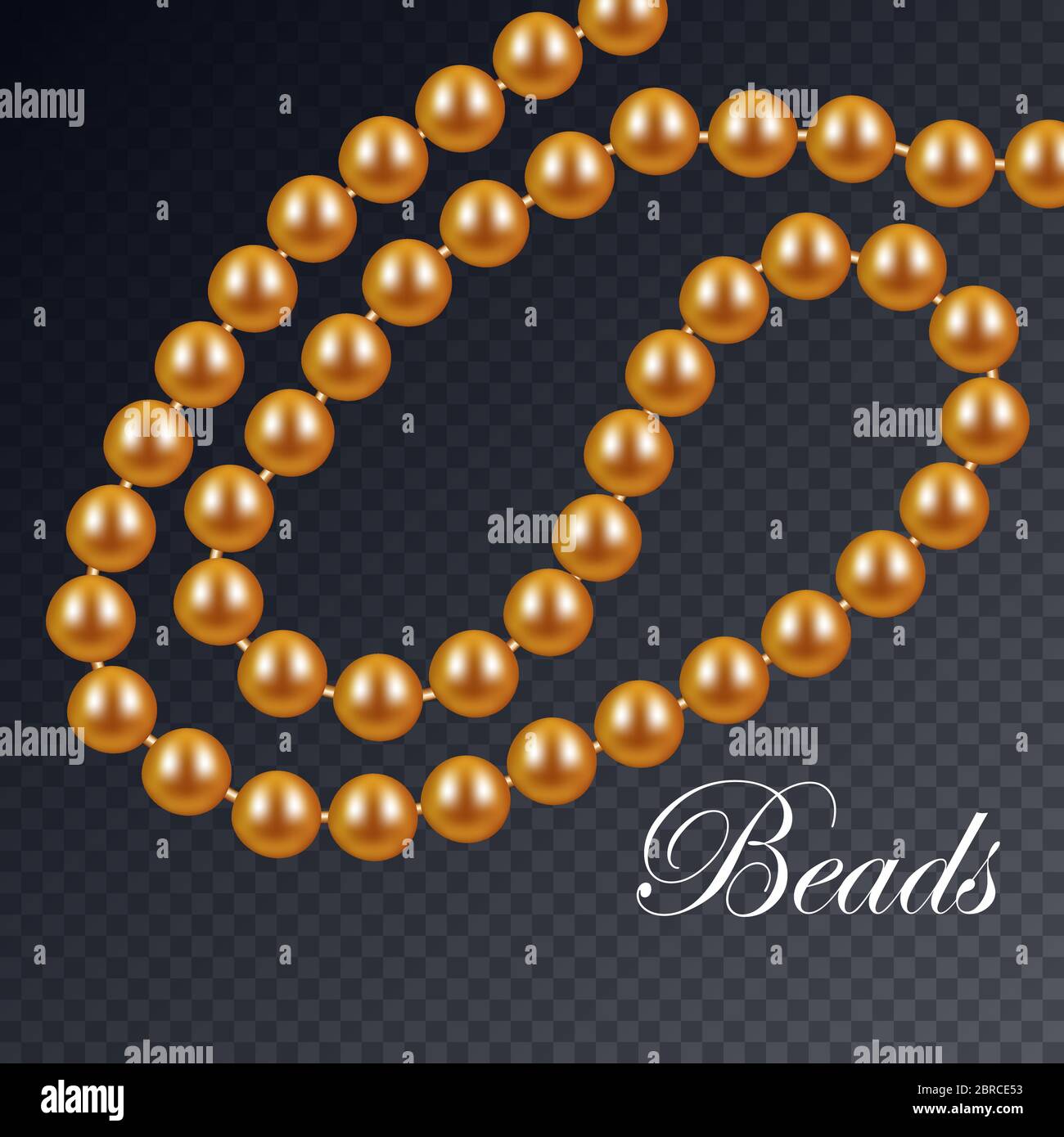 Gold necklace of pearls. vector illustration Stock Vector Image & Art ...