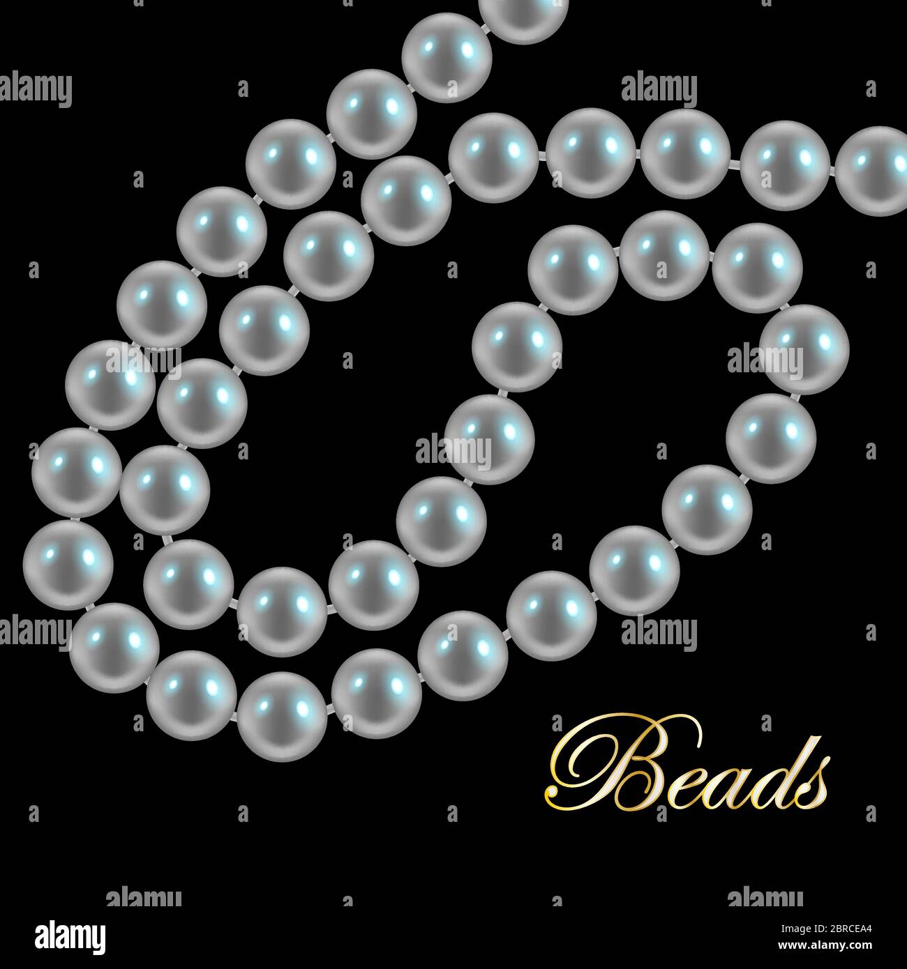 Necklace Of Pearls Vector Illustration Stock Vector Image And Art Alamy