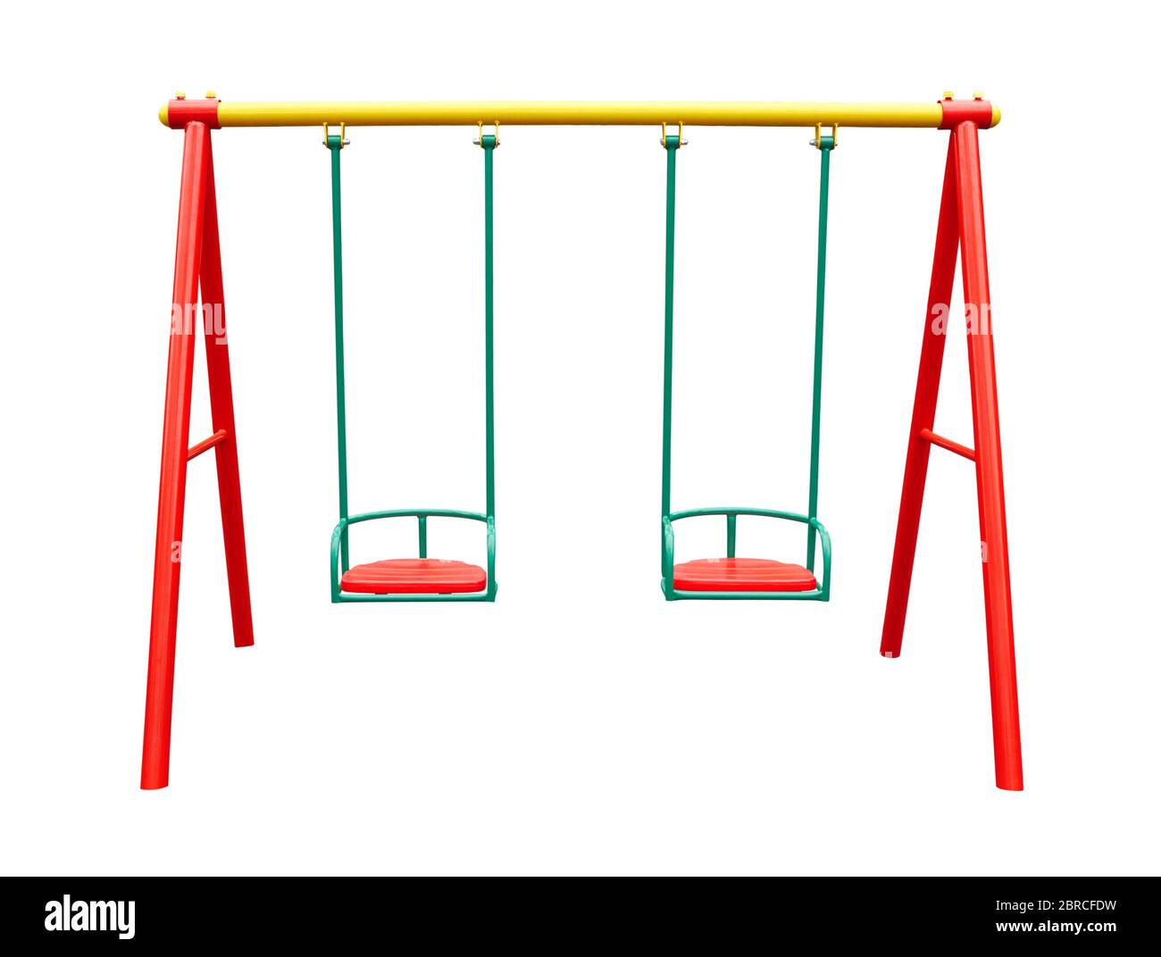 child's swing isolated on a white background Stock Photo - Alamy