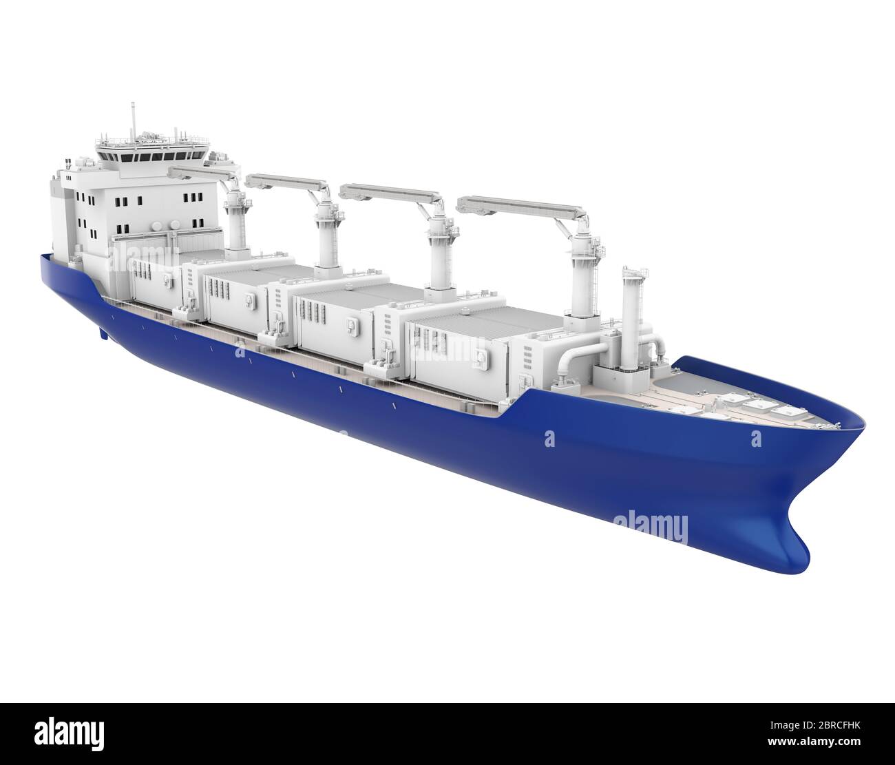 Cargo ship cranes Cut Out Stock Images & Pictures - Alamy