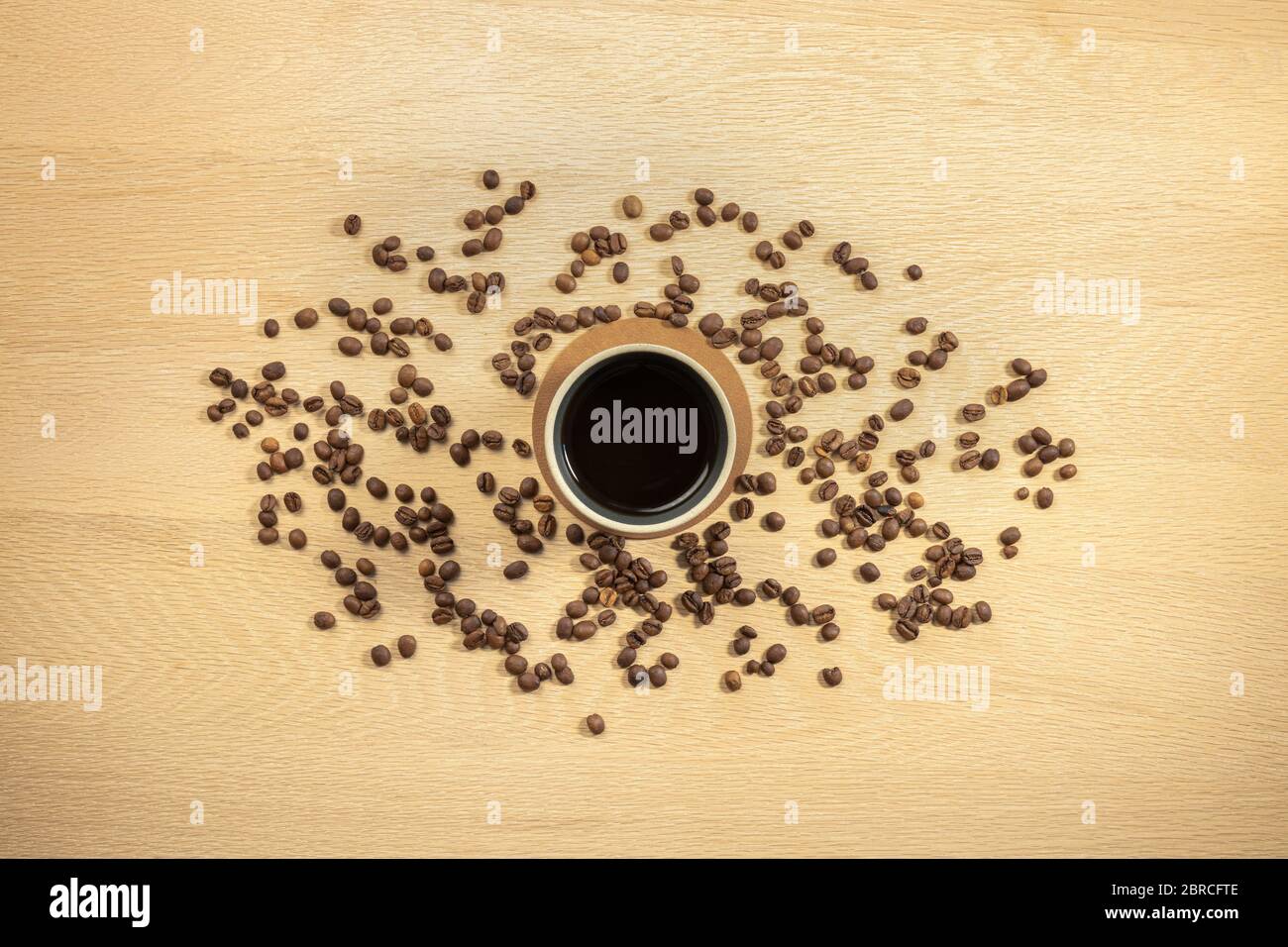 Overhead cup coffee hi-res stock photography and images - Alamy