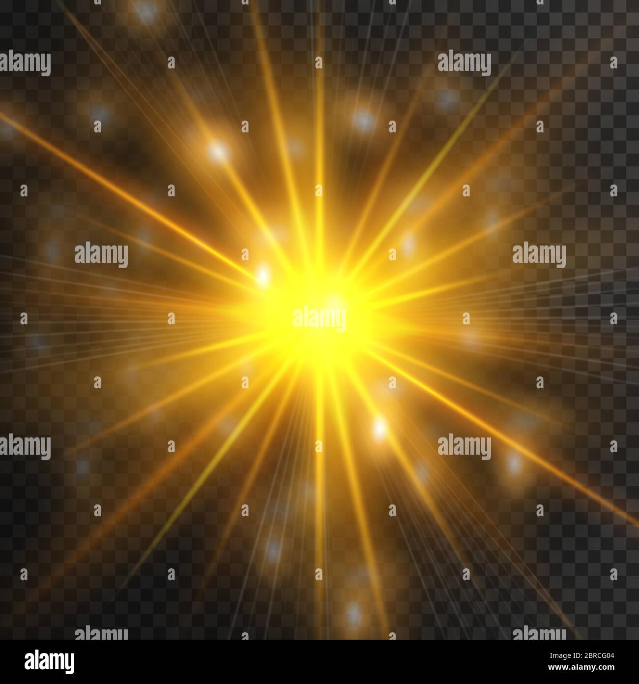 Glow light effect, explosion, glitter, spark, sun flash. Vector ...
