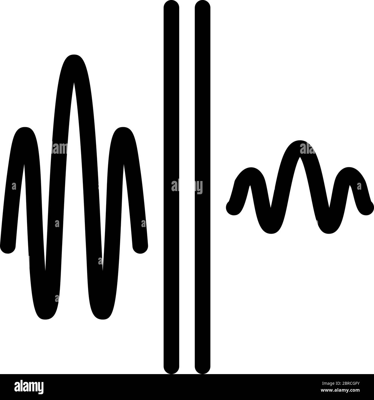 sound and silence icon vector outline illustration Stock Vector Image ...