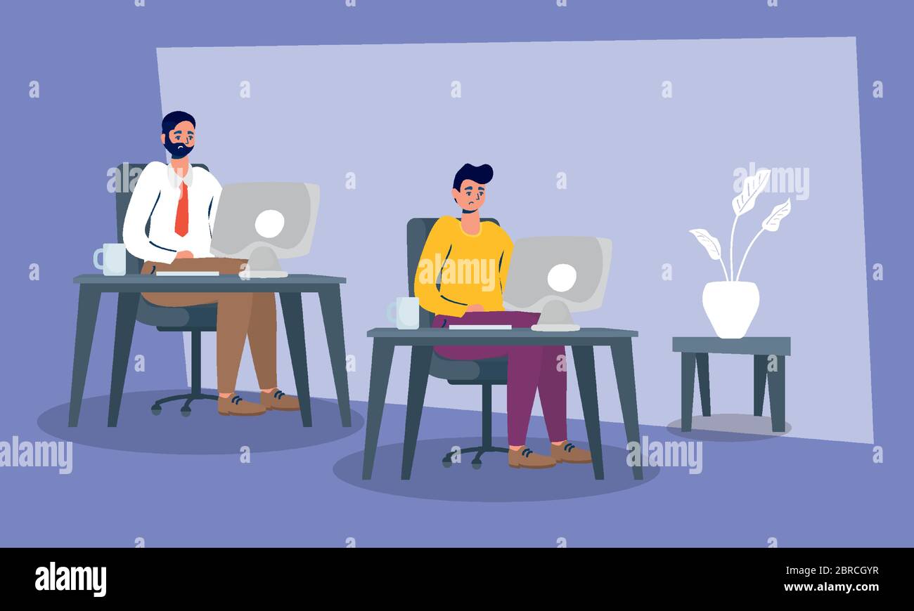 Business persons in office Stock Vector Images - Alamy