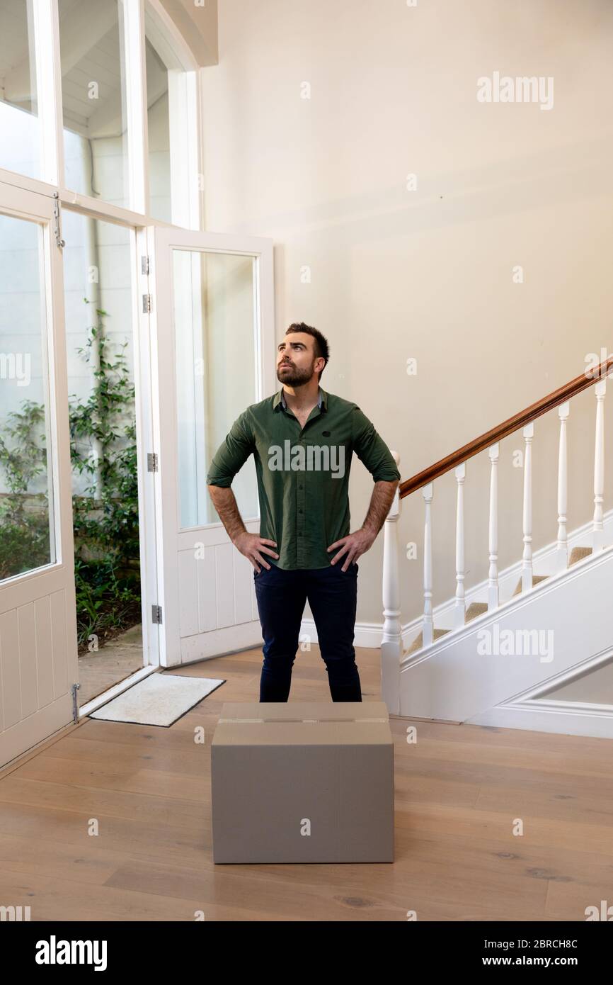 Man dark stairs house hi-res stock photography and images - Alamy