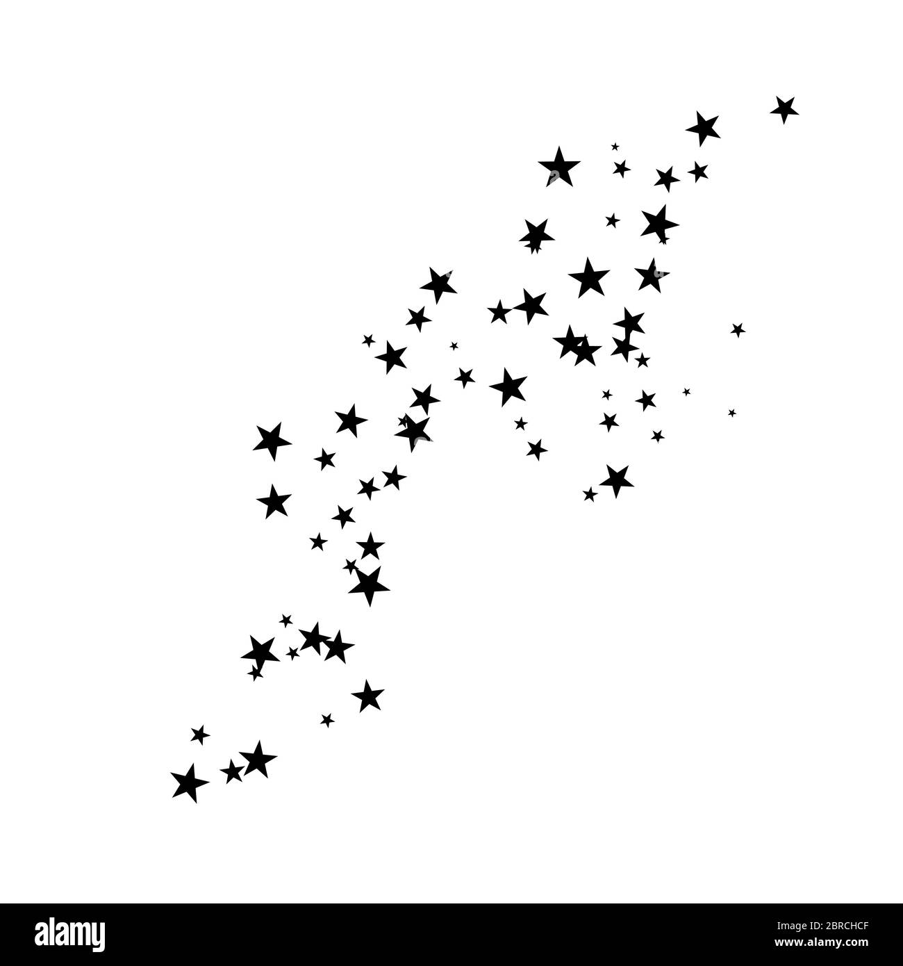 Fireworks star random source stream. Falling Star. Stars on a white ...