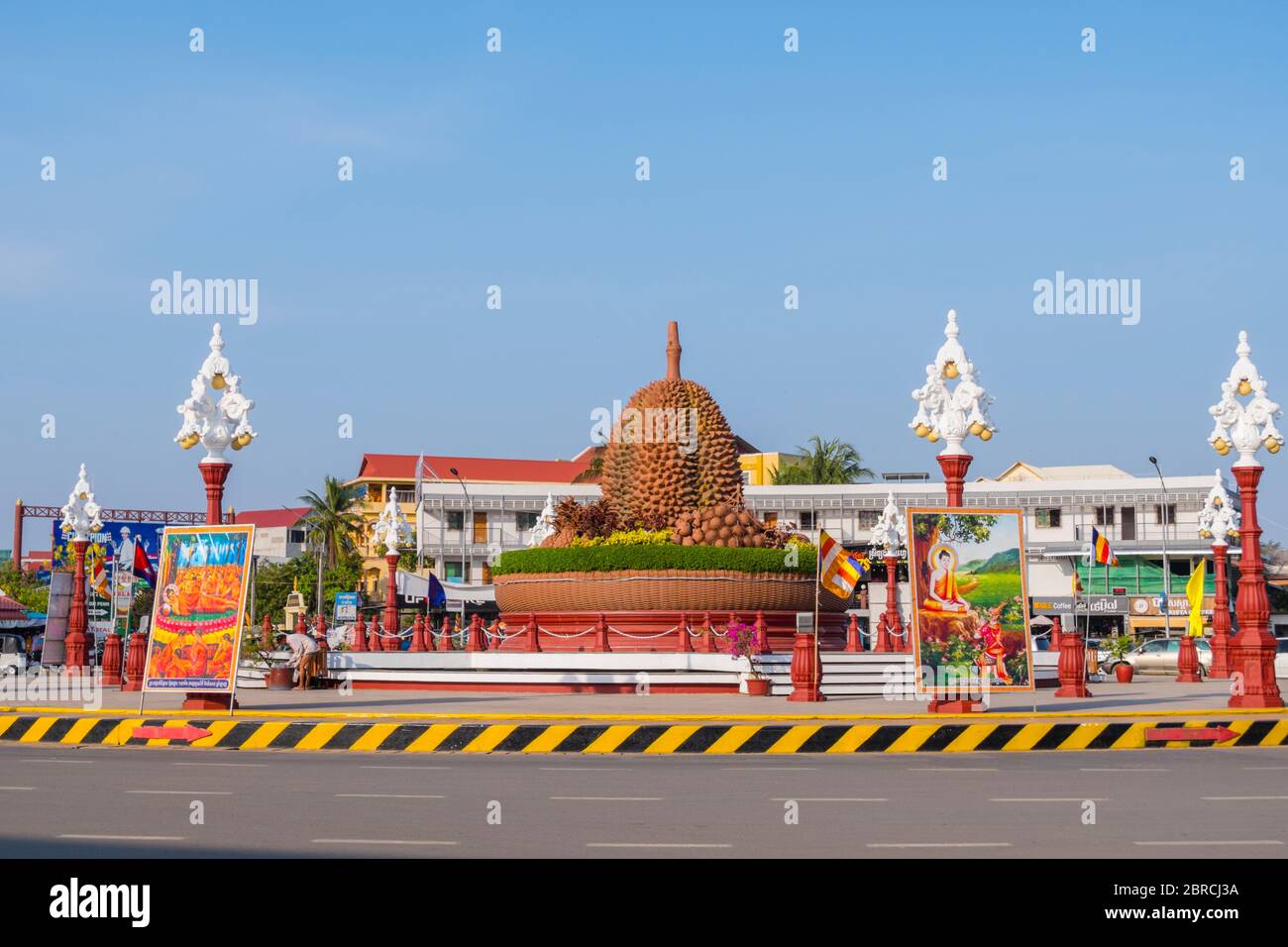 Durian Rounabout, Kampot, Cambodia, Asia Stock Photo - Alamy