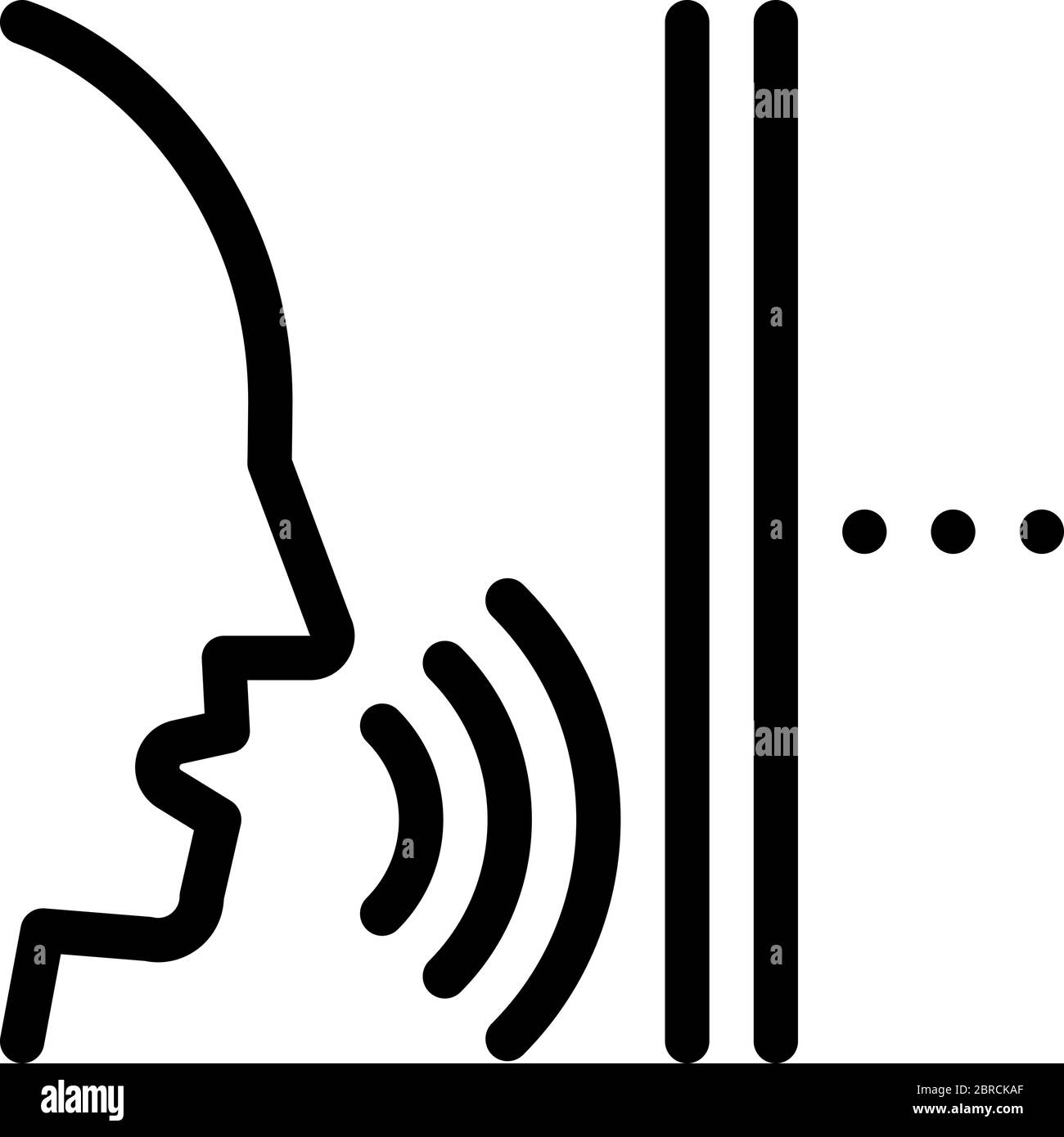 sound coming from person icon vector outline illustration Stock Vector ...