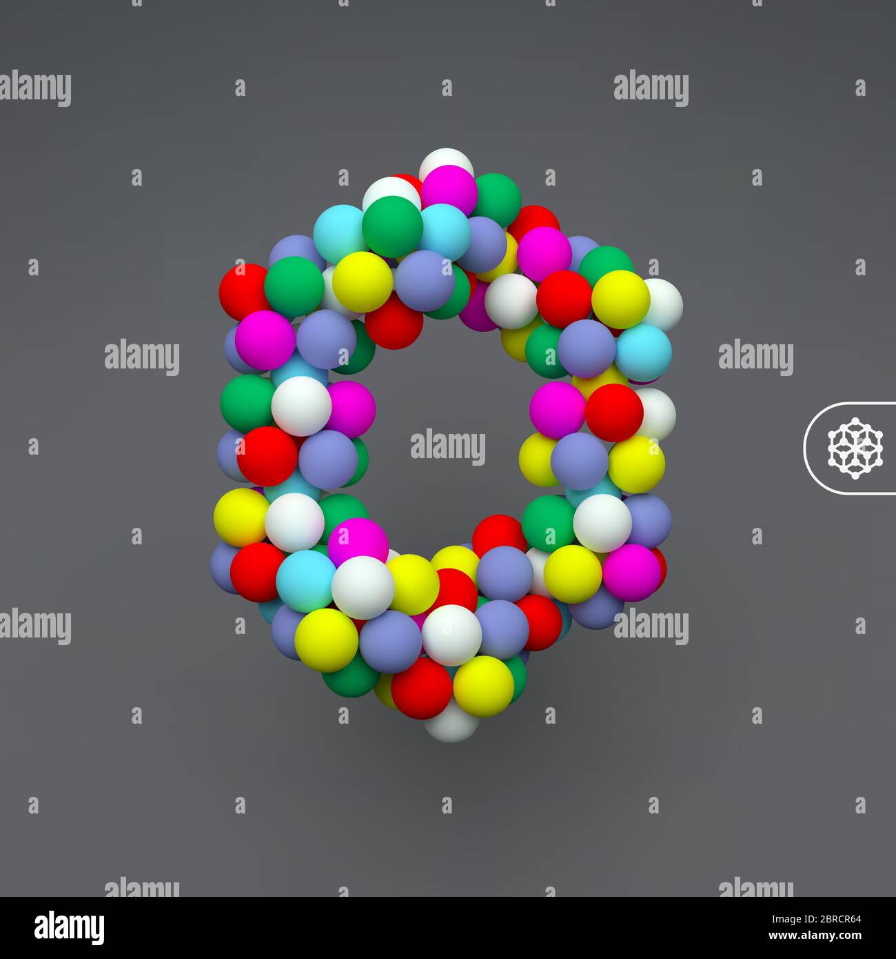 3d Molecule Structure Futuristic Technology Style Vector Illustration For Marketing And