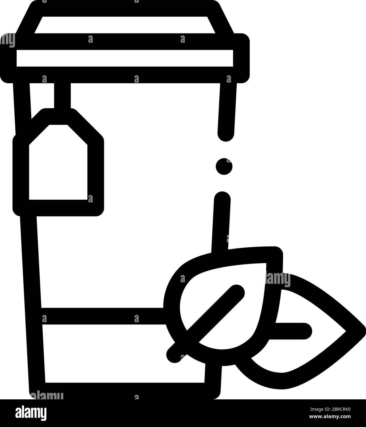 paper cup of tea icon vector outline illustration Stock Vector Image ...
