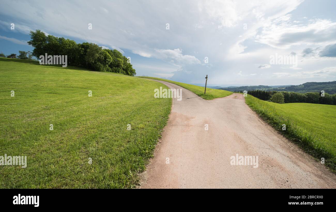road in beautiful nature landscape in europe Stock Photo - Alamy