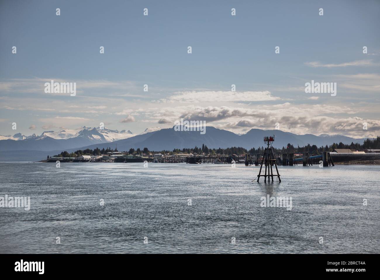The Wrangell Narrows comprise scenic views and and marker buoys outside ...