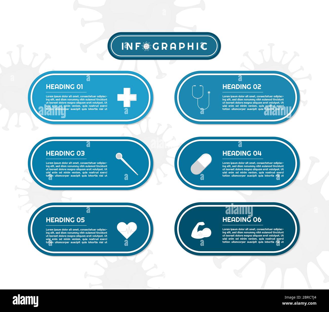 Infographic for medical ingredient capsule shape design coronavirus ...