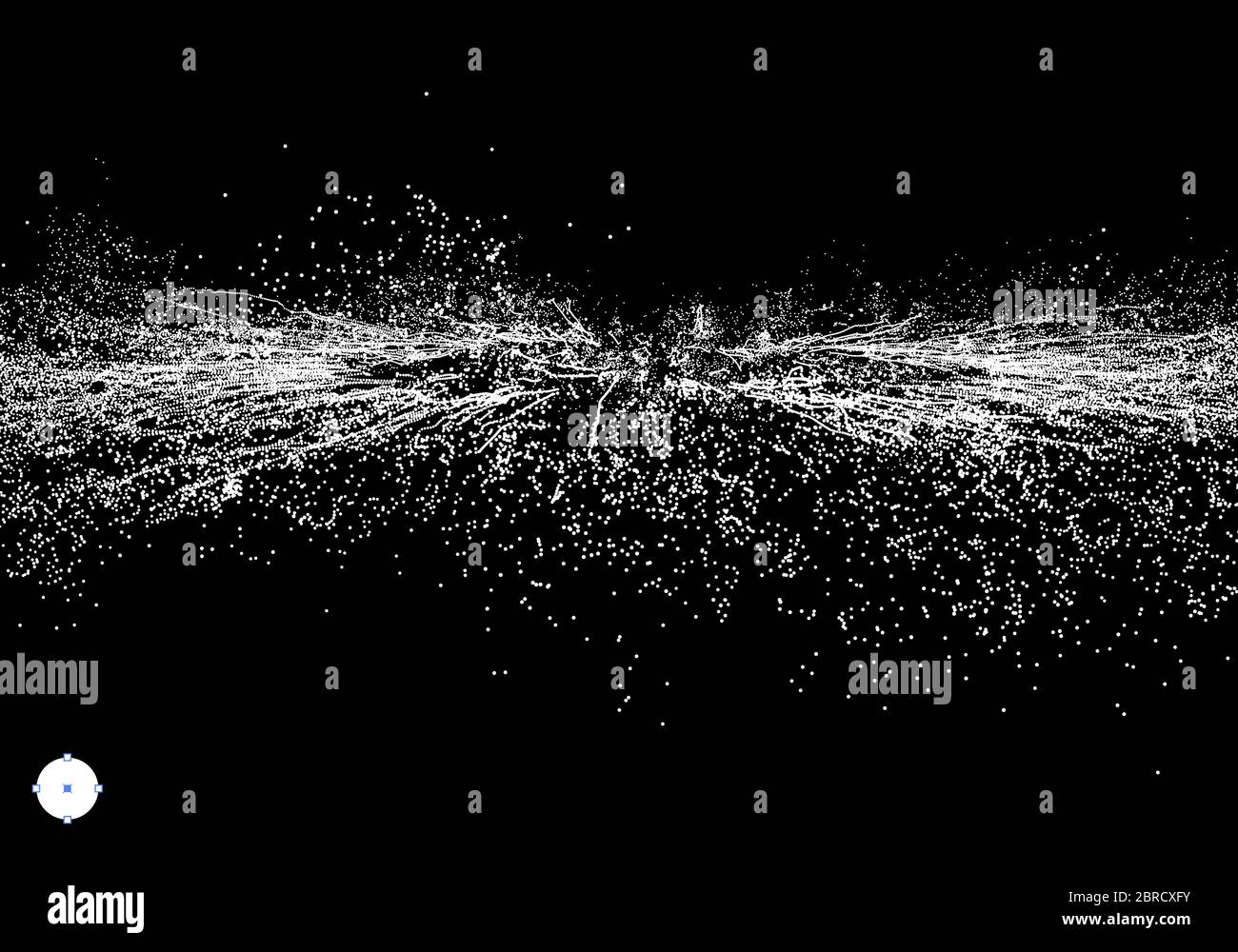Point Explode. Array with Dynamic Emitted Particles. Abstract Dynamic Background. Vector ...