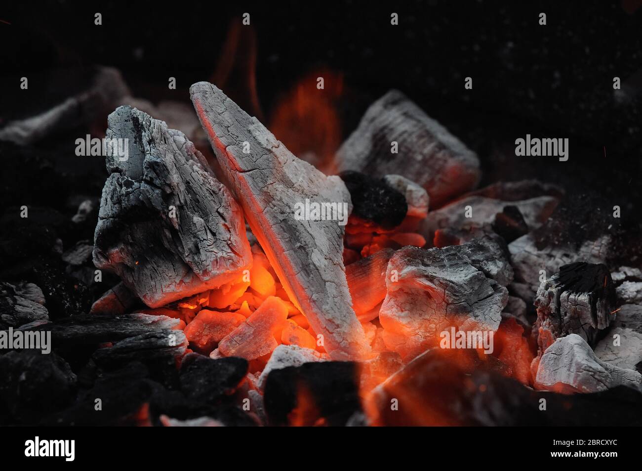 Glowing charcoal, fire, Germany Stock Photo - Alamy