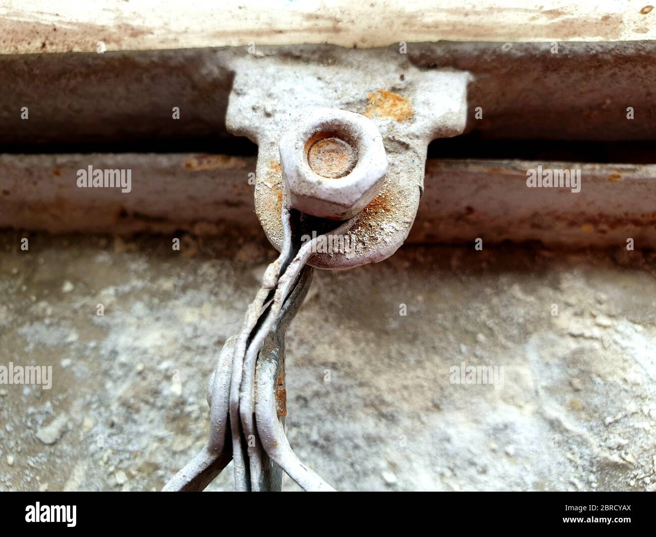 Old windows nut bolt fitted bottom side with iron stand Stock Photo - Alamy