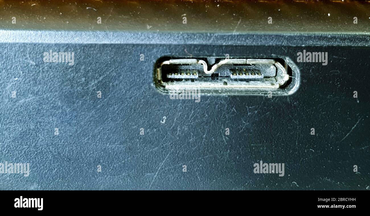 Hard disk connector or port which connects with computer or any other ...