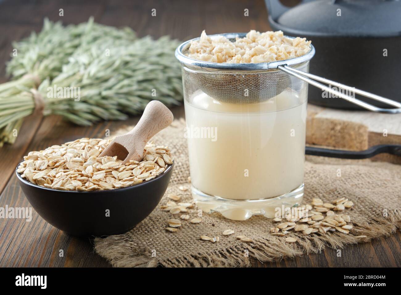 Process making oat milk hi-res stock photography and images - Alamy