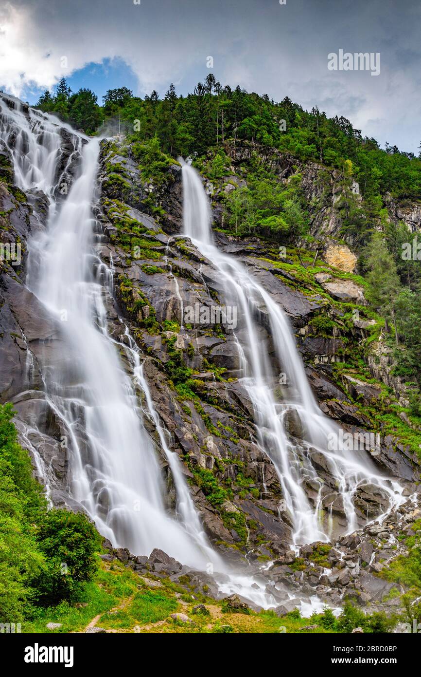 Italy - Dolomites - Trentino - The Nardis waterfall is the most ...
