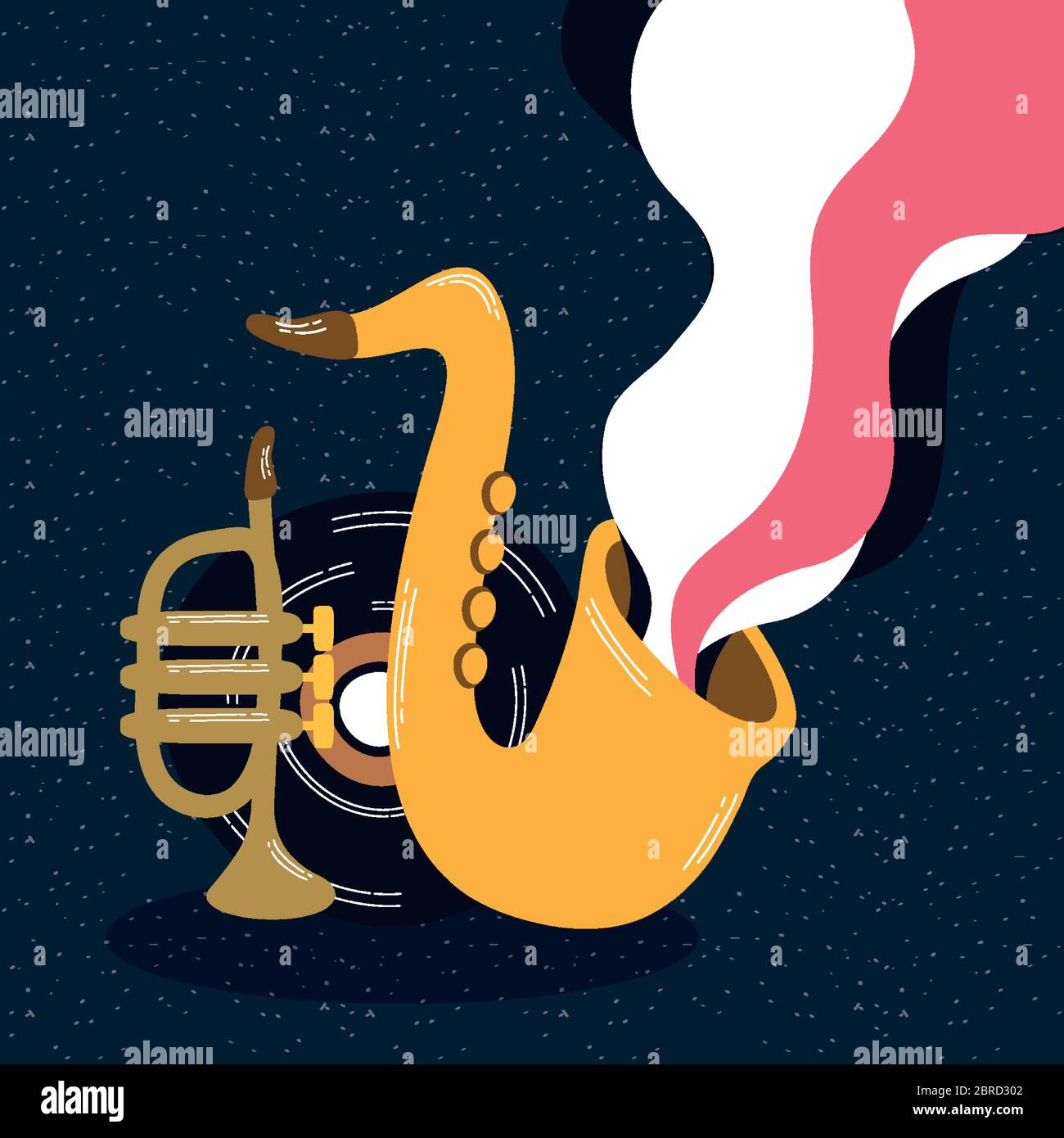 saxophone and musical instruments icons Stock Vector Image & Art - Alamy