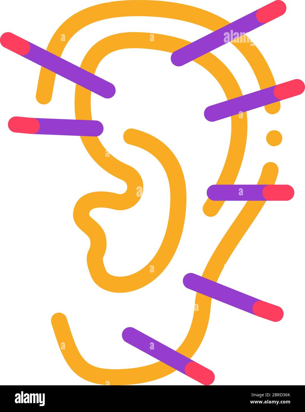 ear acupuncture icon vector outline illustration Stock Vector Image ...