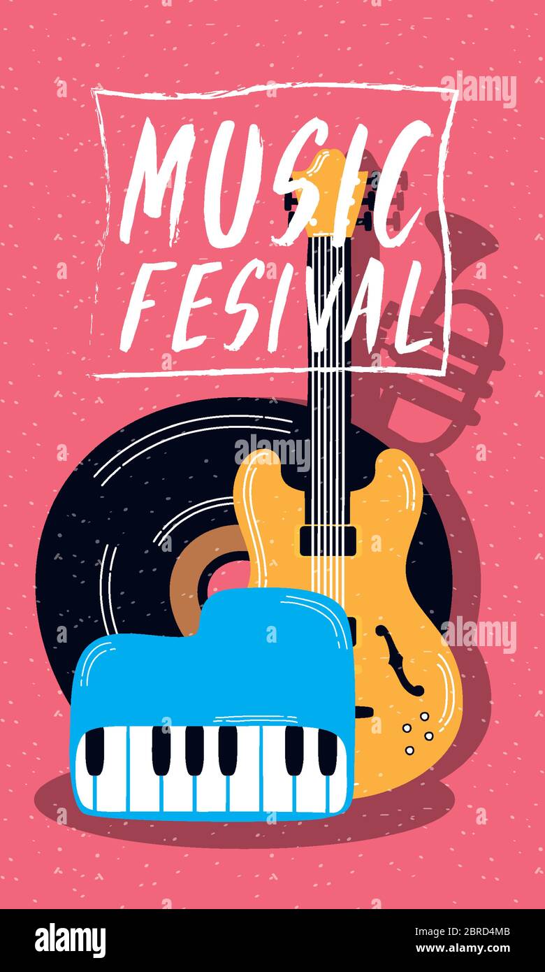 music festival entertainment invitation poster Stock Vector Image & Art ...