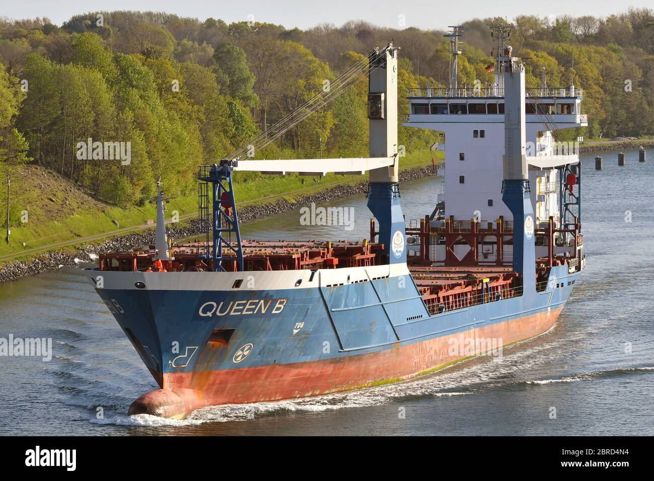 Containerhship Queen B passing the Kiel Canal bound fro Klaipeda Stock ...