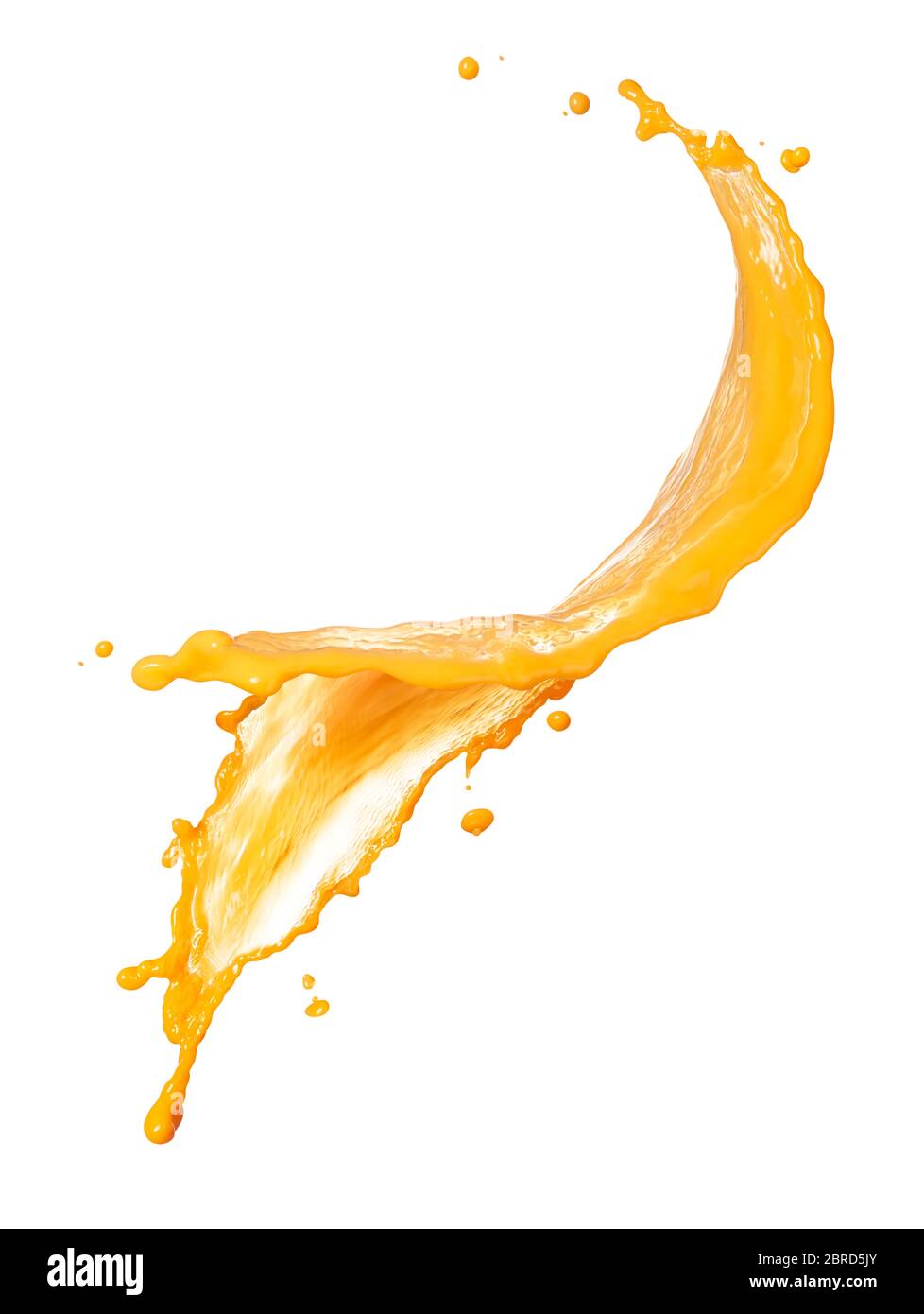 orange juice splash isolated on white background Stock Photo - Alamy