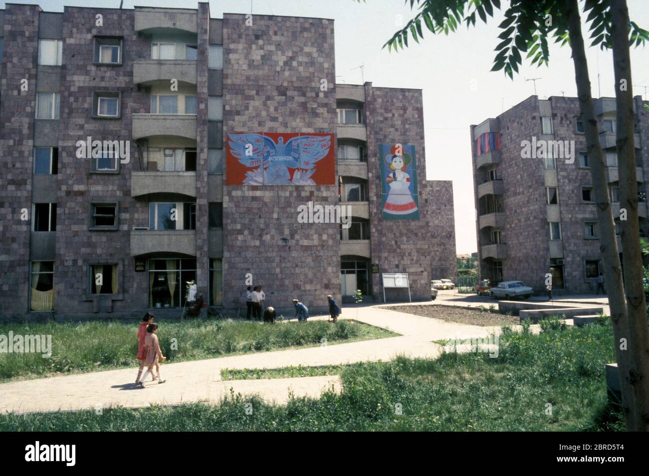 Soviet Era apartment blocks in Yerevan, capital city of Armenia ...