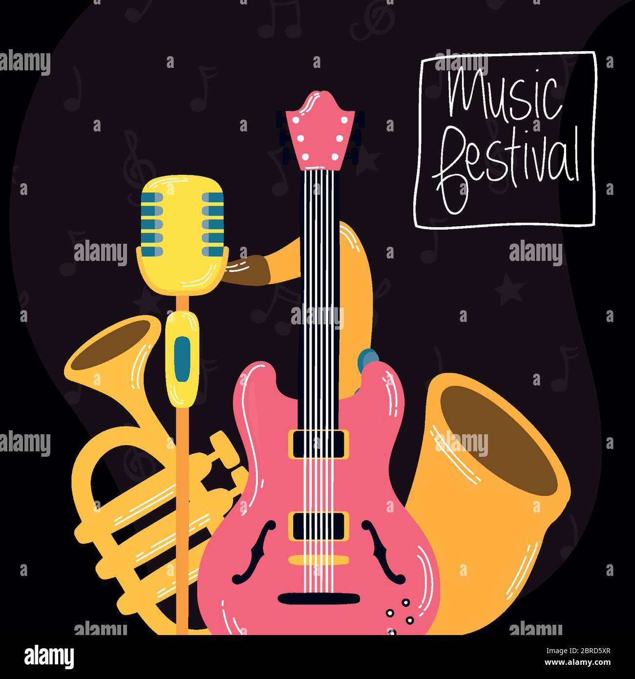 music festival entertainment invitation poster Stock Vector Image & Art ...