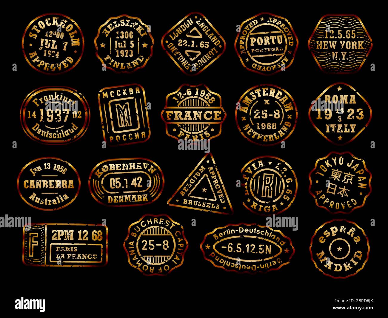 Gold emblems hi-res stock photography and images - Alamy