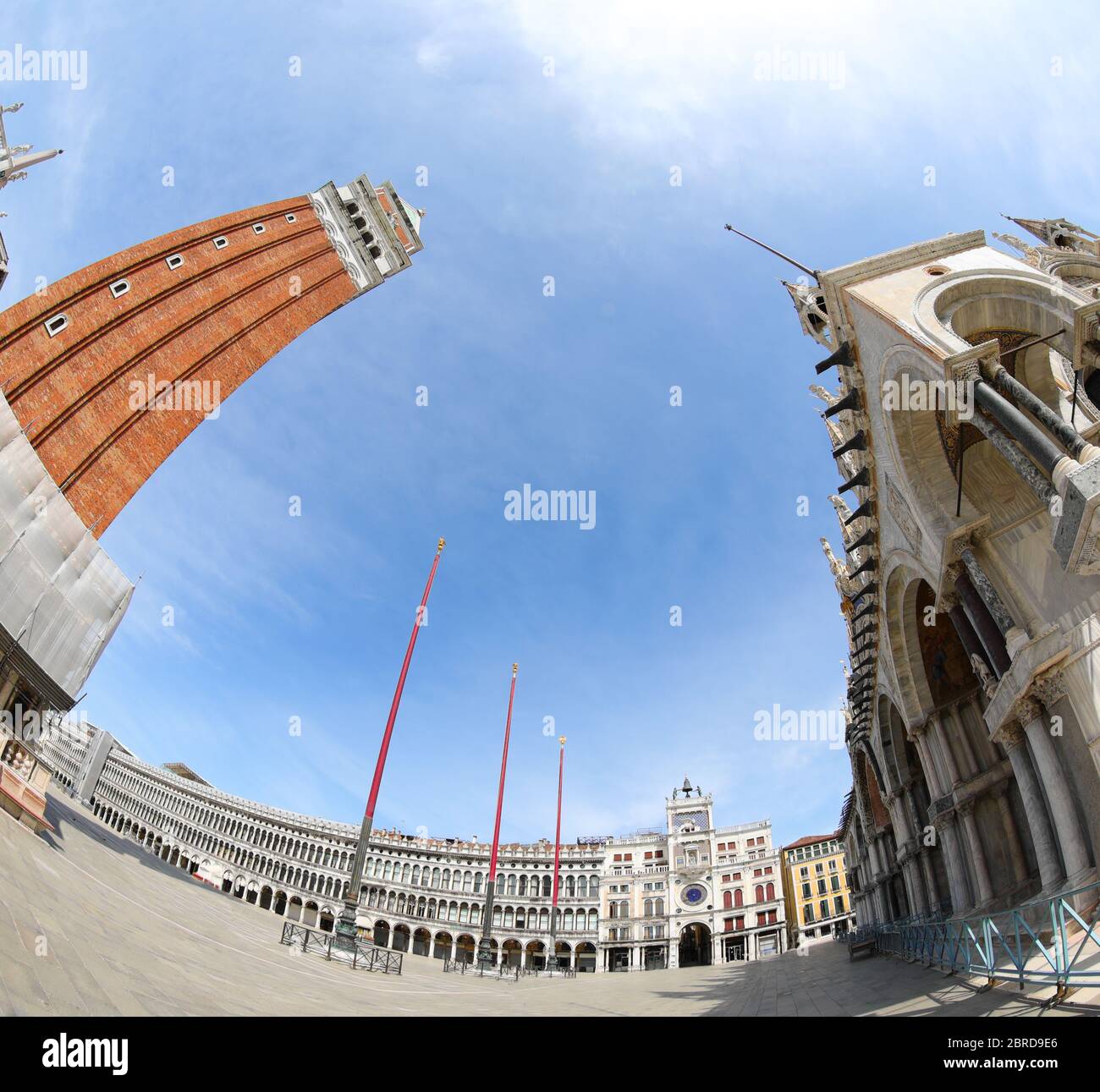Famous Bell tower of Saint Mark in the main square of the Island of ...