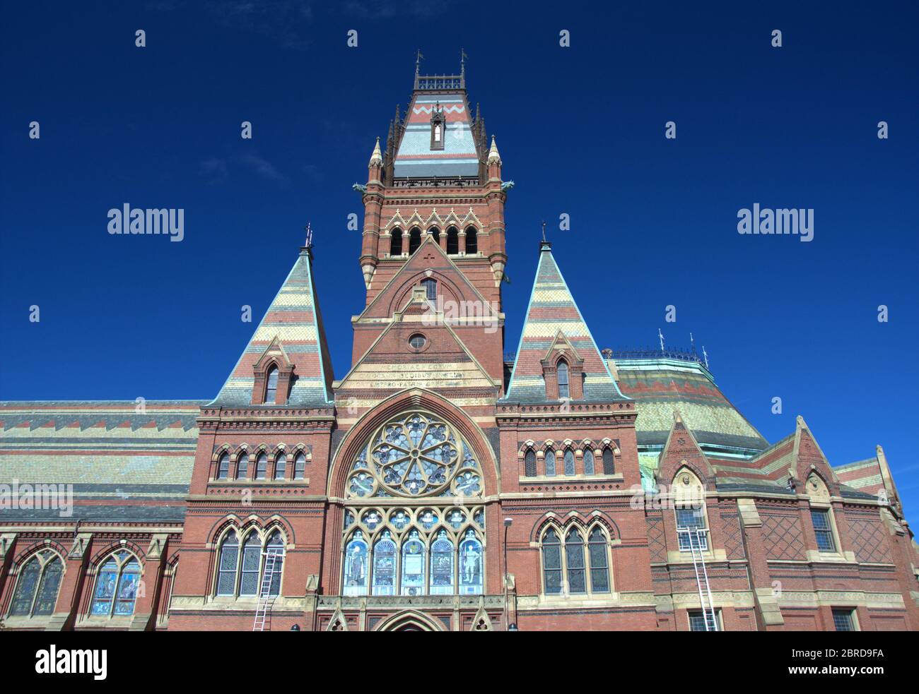 Harvard University Memorial Hall facade in Cambridge, Massachusetts ...