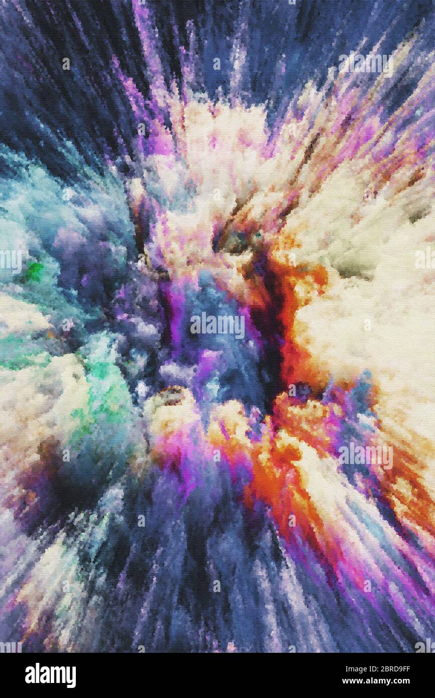 Digital abstract art. Color Splash. Beautiful combination of mixed ...