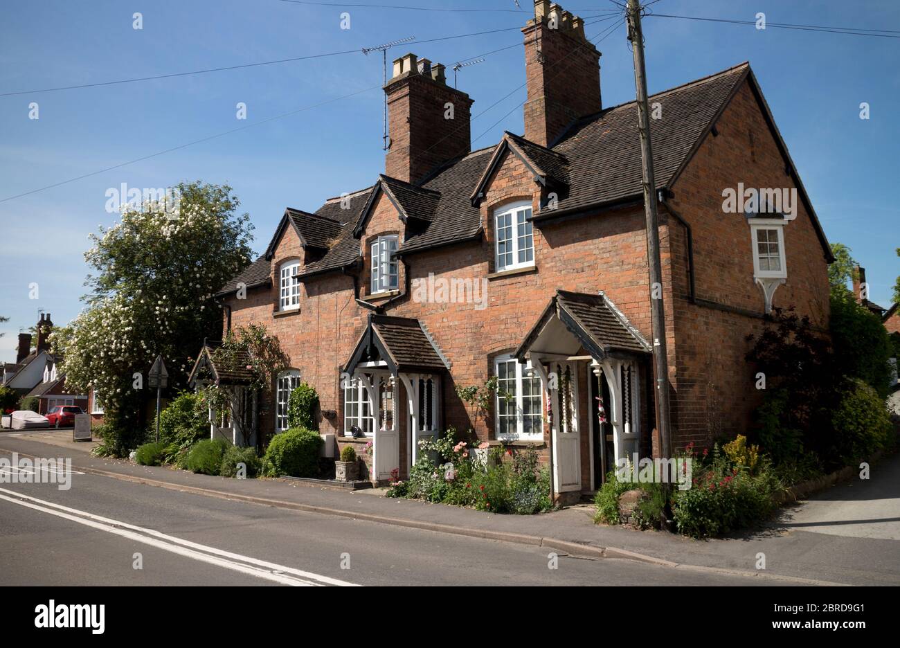 Cottages in Leek Wootton village, Warwickshire, England, UK Stock Photo ...