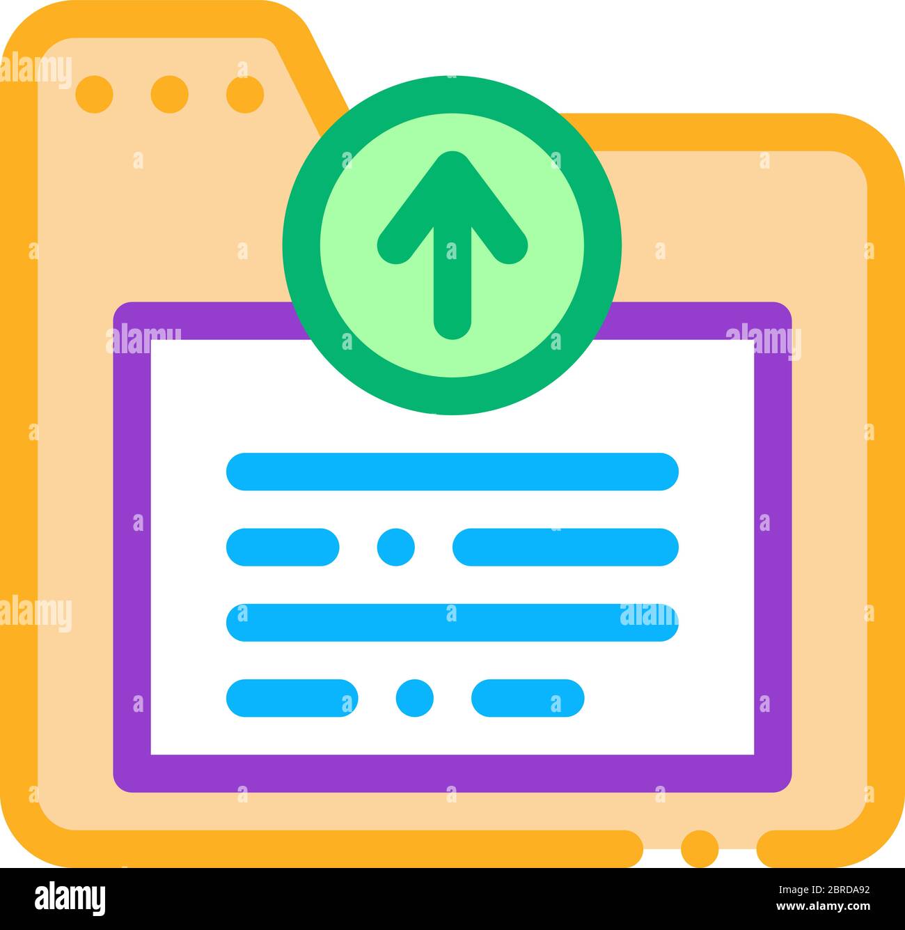 information folder icon vector outline illustration Stock Vector Image ...