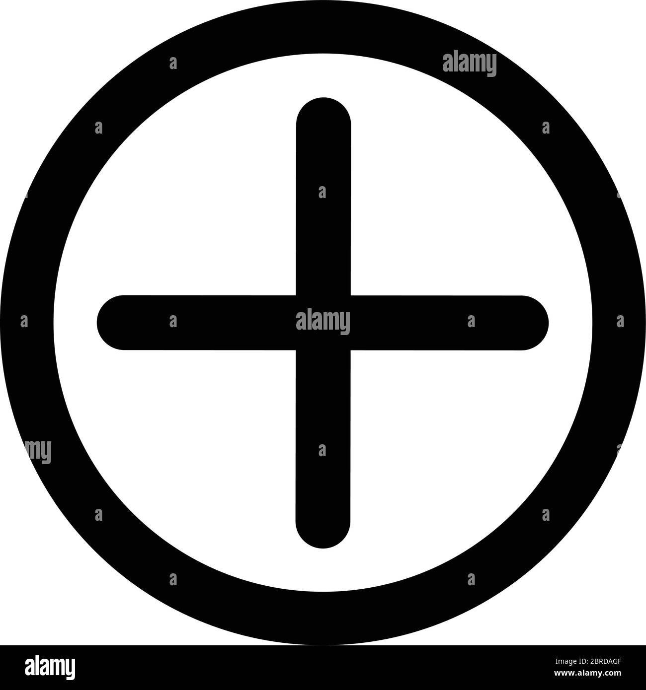 plus sign isolated on white vector ilustration Stock Vector Image & Art ...