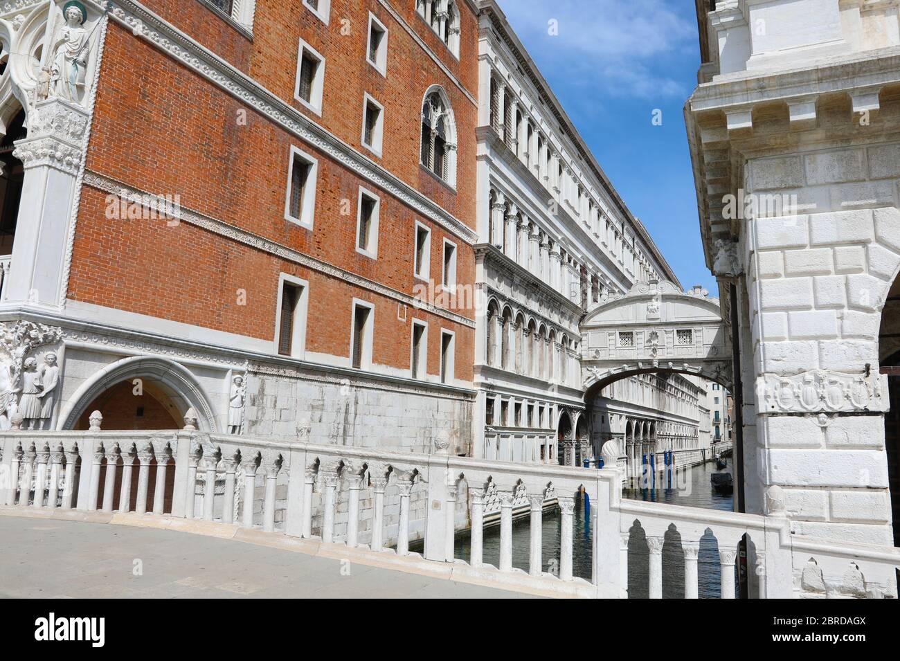 Surreal view of Doges Palace and the Bridge of Sighs in Venice Italy ...