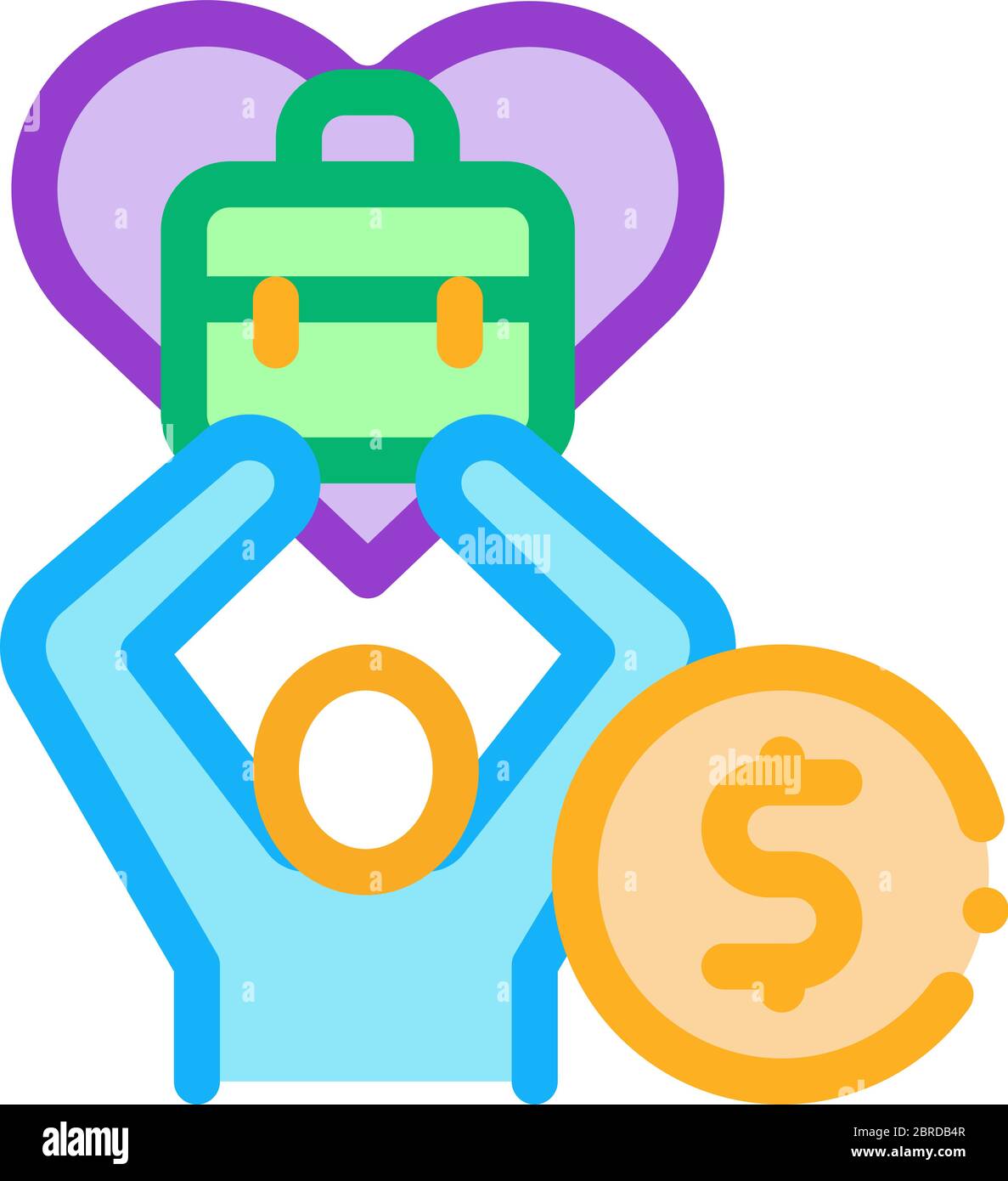 favorite money job icon vector outline illustration Stock Vector Image ...