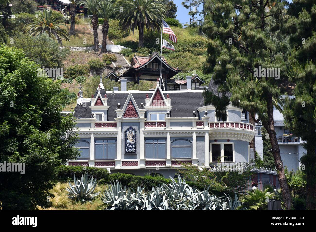Los Angeles, CA/USA - May 9 2020: The famous Magic Castle Hotel in Los ...