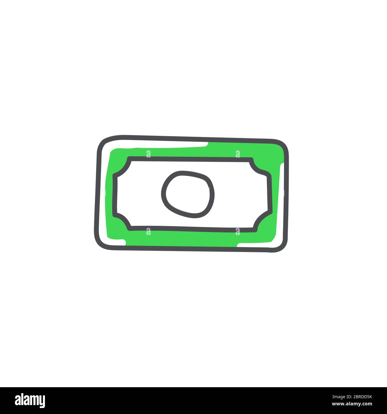 Banknote doodle icon, cash, money hand drawn vector Illustration on a ...