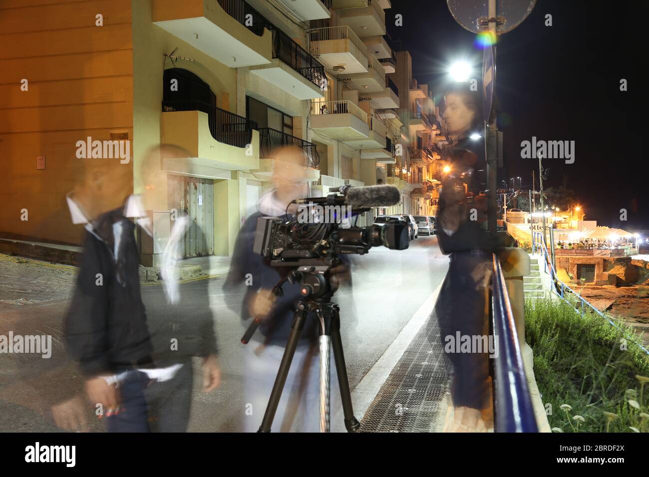 Film industry. Filming with professional camera Stock Photo - Alamy