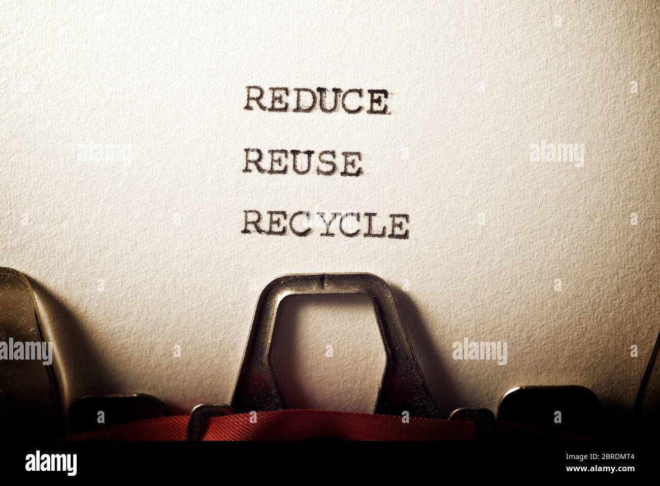 Reduce, reuse and recycle words written with a typewriter Stock Photo ...
