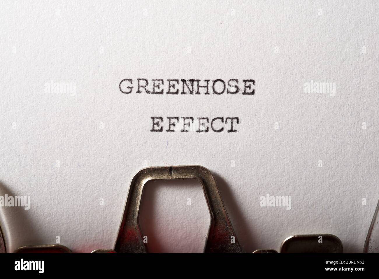 Greenhouse effect text written with a typewriter Stock Photo - Alamy